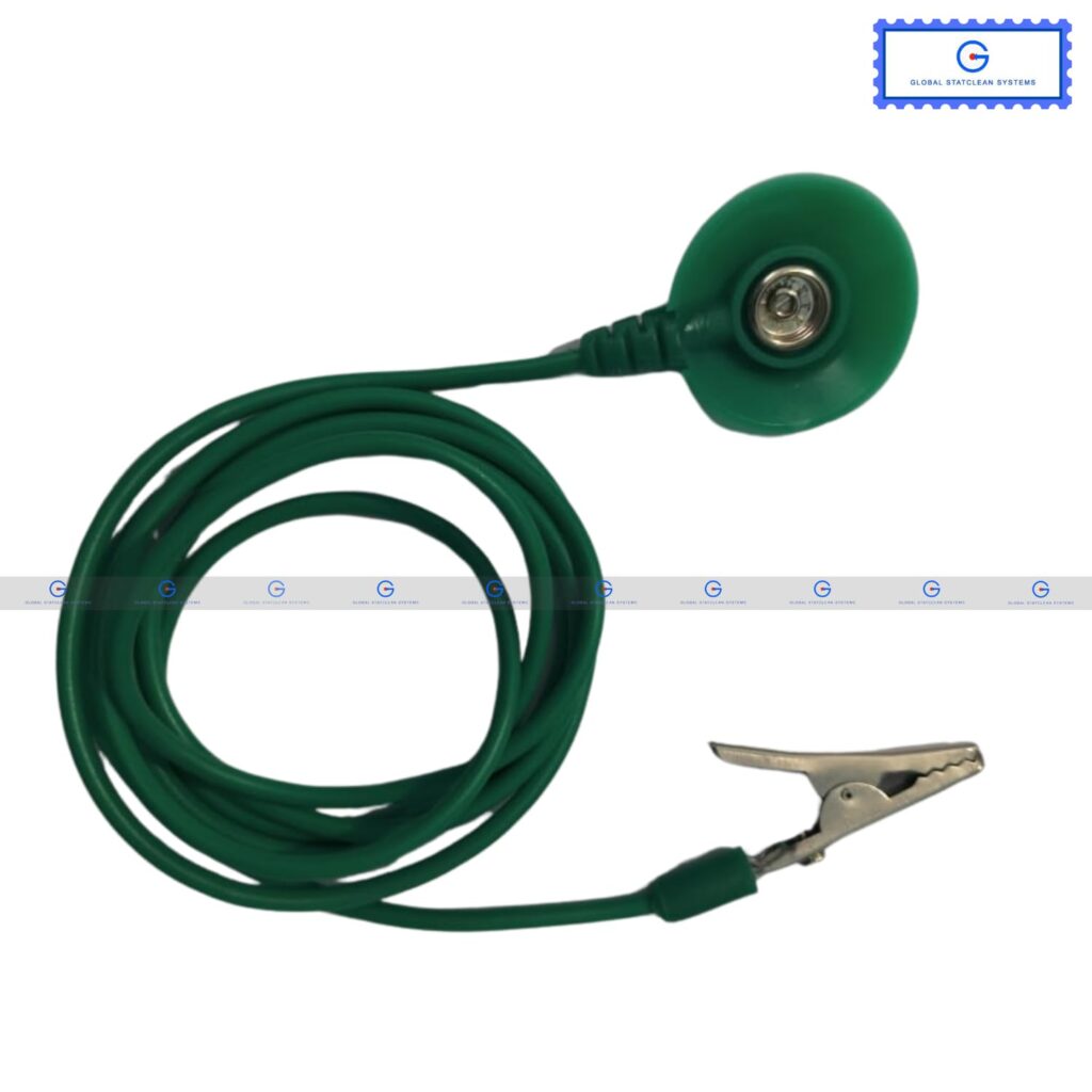 ESD Safe Grounding Cord for ESD Mat (Button to Clip) C/Clip (Size- 1.5 ...